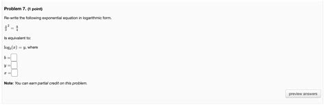Solved Re Write The Following Exponential Equation In Chegg Com