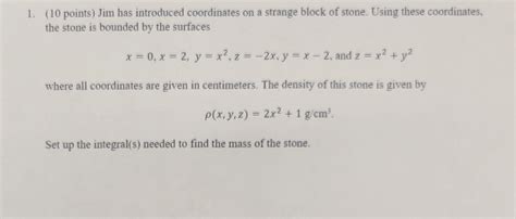 solved 1 10 points jim has introduced coordinates on a