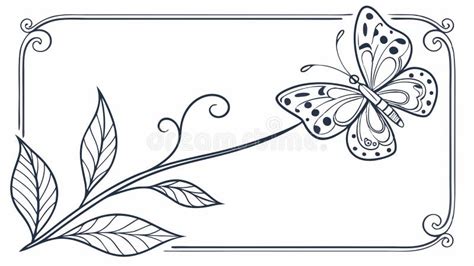 Decorative Border Element With Scrolling Floral Patterns And Leaves Vector Design Generative Ai