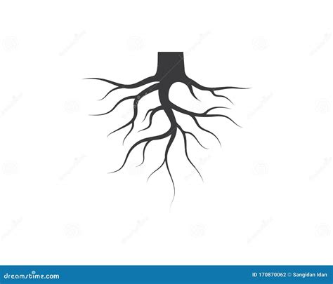 Tree Roots Vector Icon Illustration Design Stock Vector Illustration Of Underground Leaves