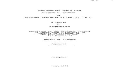 Pdf Compressible Fluid Flow Through Orifice Dokumen Tips