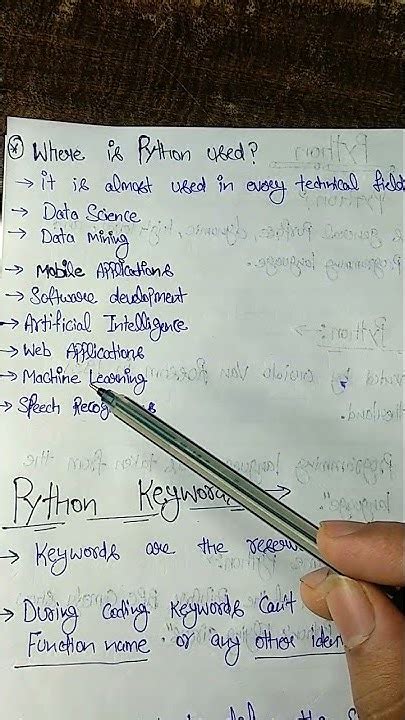 Python Keywords Where Is Python Used Shorts Pythonkeywords