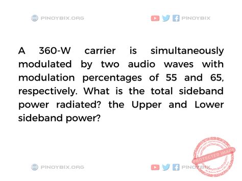 Solution What Is The Total Sideband Power Radiated