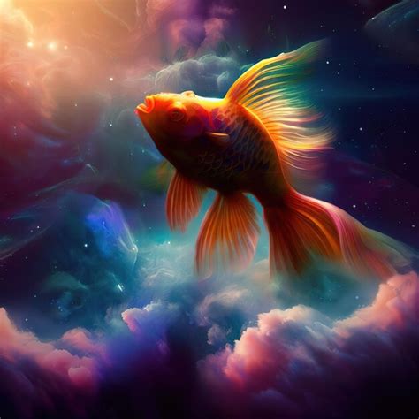 Colorful Cute Fighter Fish Swimming With White Background Premium Ai