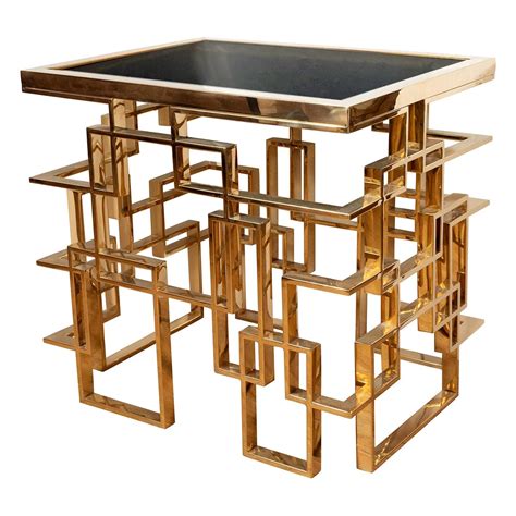 Erwin Lambeth Brass Side Table At 1stdibs