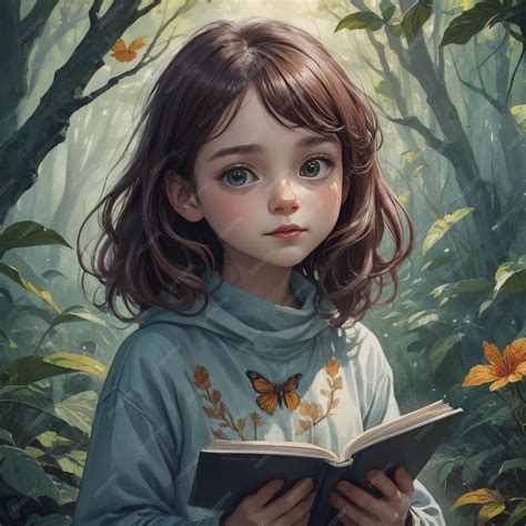 Premium Ai Image Cute Girl In The Forestcute Girl In The