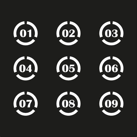 Premium Vector Numbers In Circles For Concept Design Circle Frame