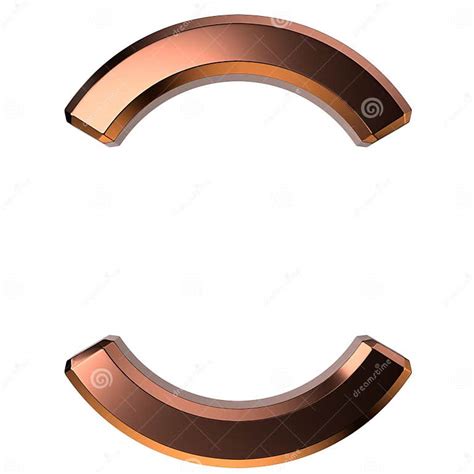 3d Circle Copper Metal Object Shape Figure Isolated Elegant Modern 3d Rendering Abstract