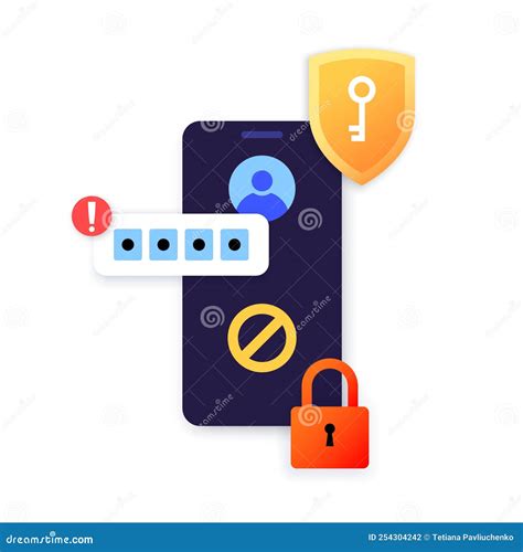 Wrong Password Concept Stock Vector Illustration Of Screen 254304242