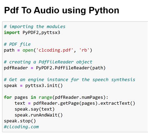 pdf to audio using python r pythonclcod