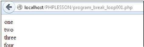 PHP Part Break Statement Freelancers School