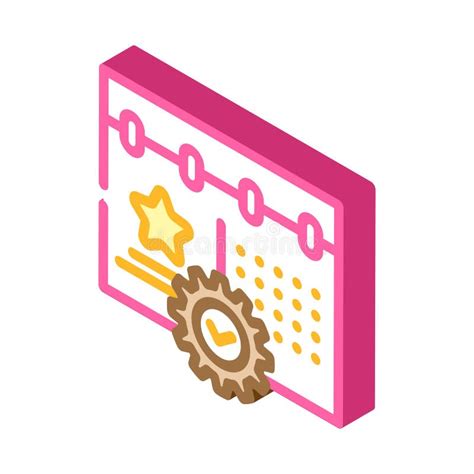 event management business process isometric icon vector illustration
