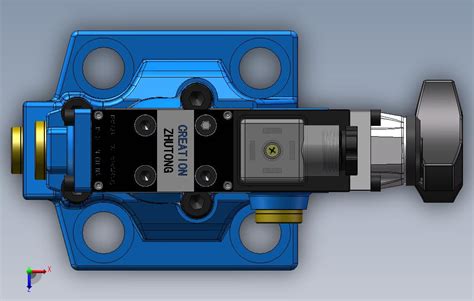Dbw20 1先导式电磁溢流阀 Solidworks 2012 模型图纸下载 懒石网