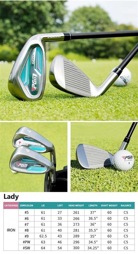 Pgm Golf 初學者寬打擊面設計輕量高爾夫球鐵桿5 6 7 8 9 P S套裝適合左右手型的女士 蝦皮購物