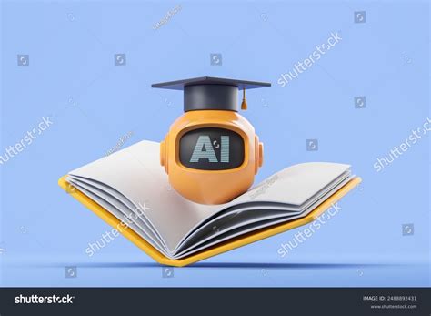 Yellow Ai Robot Graduation Cap Opened Stock Illustration 2488892431 Shutterstock