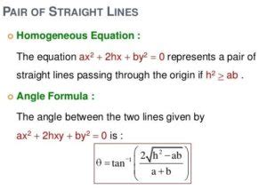 What Are Pair Of Straight Lines CBSE Library