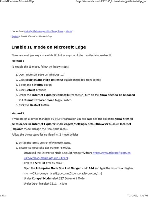 enable ie mode in edge browser pdf internet explorer group policy