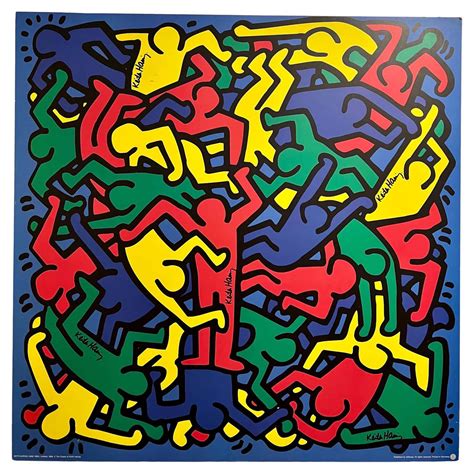 Rare Keith Haring Poster From 1986 From The State Of Keith Haring