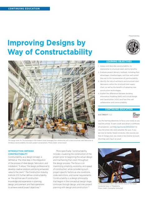 improving designs by way of constructability pdf