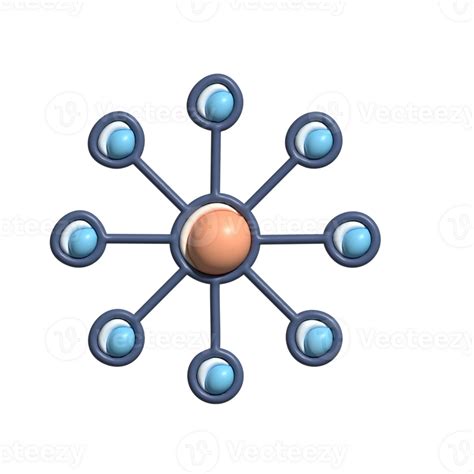Network Hub Icon Centralized Connection Node Symbol 56837892 Png