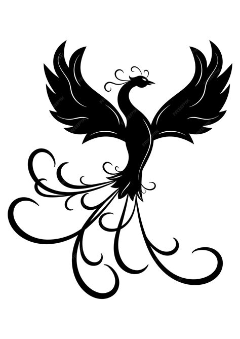 Premium Vector Phoenix Bird Vector Illustration On White Background