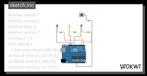 Led Bergantian Wokwi Esp32 Stm32 Arduino Simulator