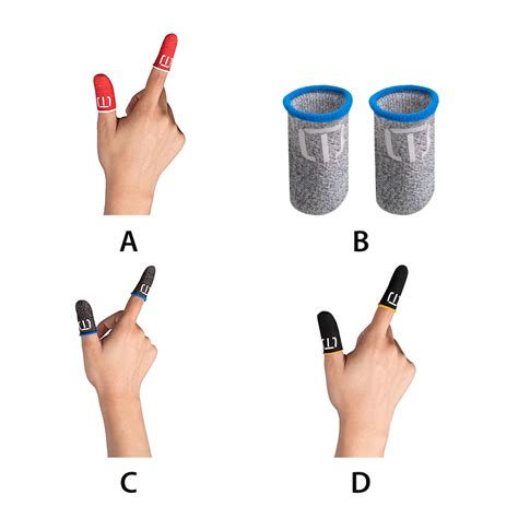 휴대용 터치 스크린 땀 방지 장갑 손끝 슬리브 통기성 민감한 손 커버 빨간색 모바일 게임 2 개 팩 Aliexpress