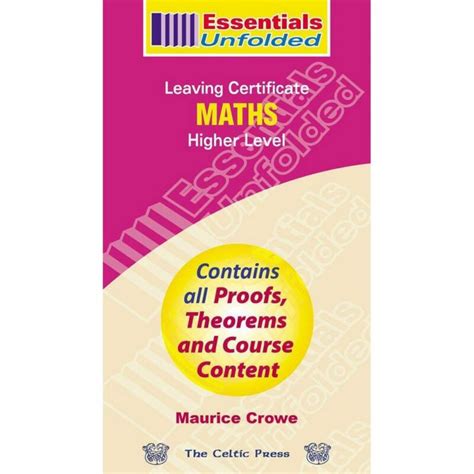 Essentials Unfolded Leaving Cert Maths Higher Level Abc Books