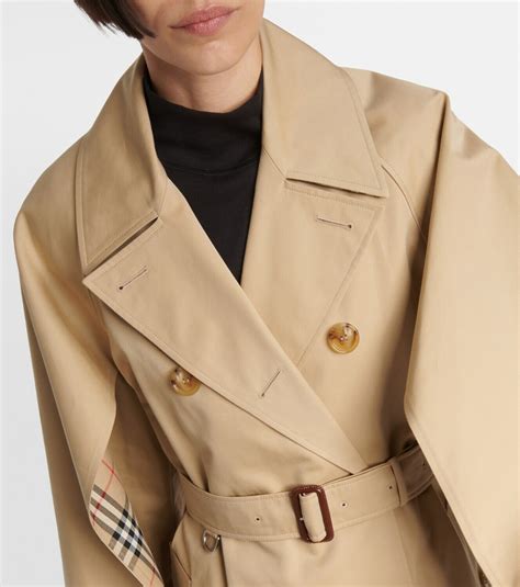 Burberry Burberry Check Cotton Trench Coat Burberry