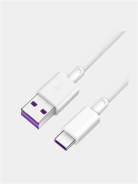 Кабель TYPE C - USB для быстрой зарядки смартфона с гнездом тайп си ...