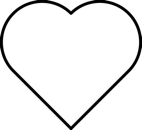 Heart Outline Clipart Black And White