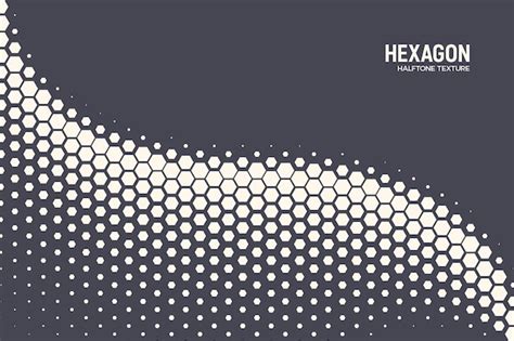 Premium Vector Vector Geometric Halftone Hexagon Shapes Technology Oscillation Wave Abstract
