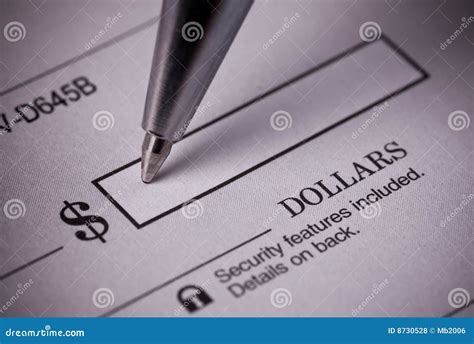 Writing Bank Check Stock Photo Image Of Write Monthly