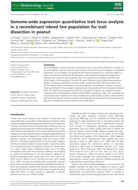 Pdf Genome‐wide Expression Quantitative Trait Loci Analysis In A