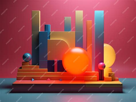 Premium Photo Geometric 3d Threedimensional Art Background Map Modern