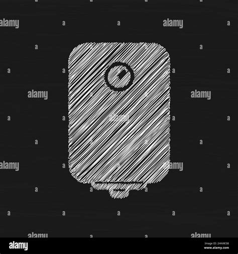 Water Heater White Sketch Vector Icon For Your Web Mobile App Logo