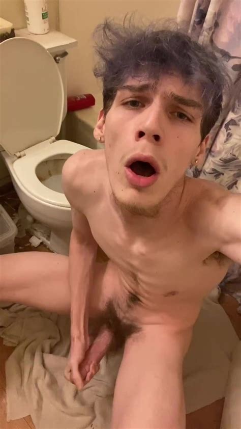 White Trash Twink Jerk On Toilet