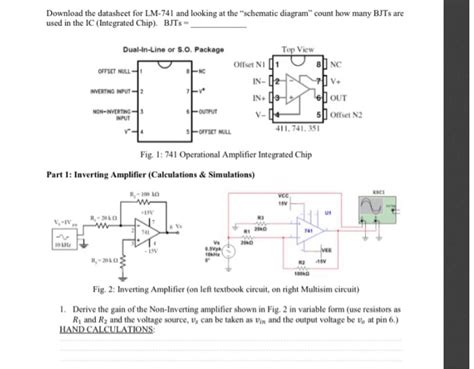 Investing And Non Inverting Amplifier Using Ic 741 Datasheet