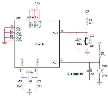 Circuit Diagram To Interface External Interrupt With LPC C Under Repository Circuits