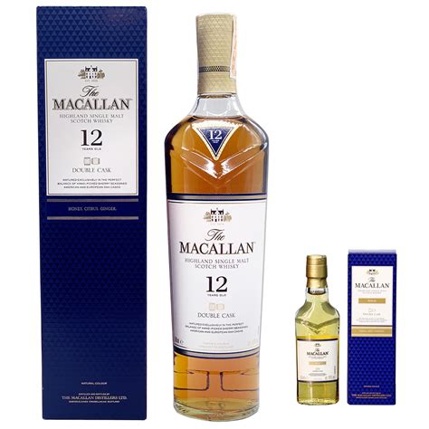 Macallan 12 Year Old Double Cask And Miniature 50ml Gold Double Cask