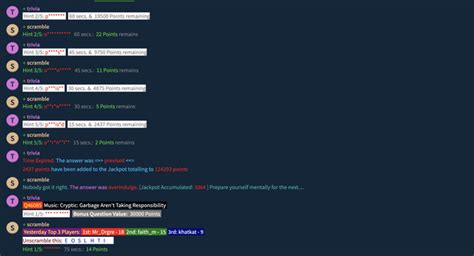 Does Anyone Know What Kind Of Trivia Bot Is This It Has Trivia And Scrambles In The Same Bot