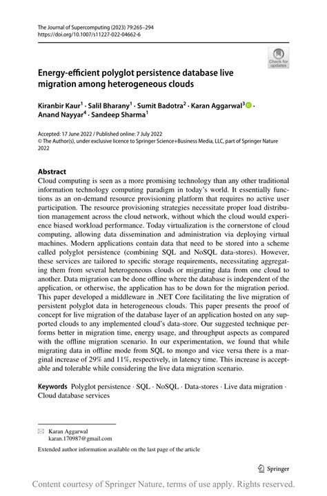 Energy Efficient Polyglot Persistence Database Live Migration Among Heterogeneous Clouds