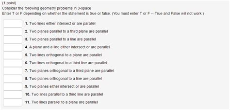 Solved Consider The Following Geometry Problems In Space Chegg