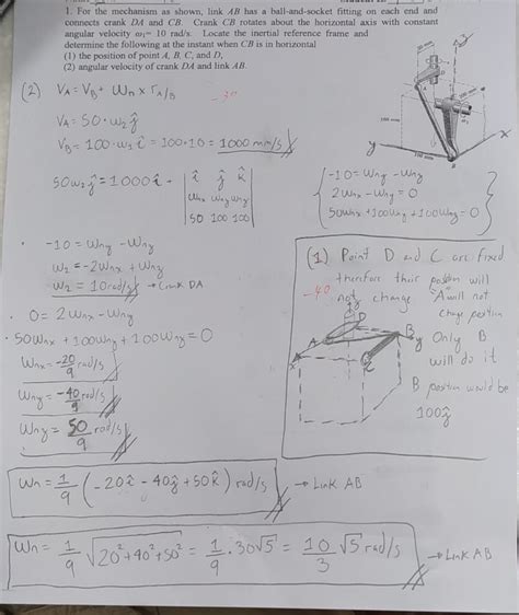 For The Mechanism As Shown Link AB Has A Chegg