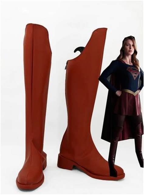 Supergirl Cosplay Shoes Boots Movie Halloween Carnival Party Costumes