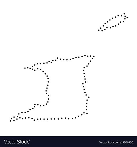 Abstract Schematic Map Trinidad And Tobago Vector Image