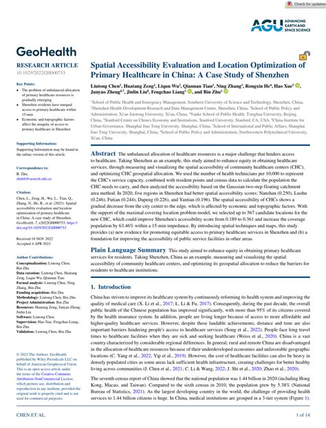 Pdf Spatial Accessibility Evaluation And Location Optimization Of Primary Healthcare In China