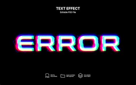 Premium Psd Error Text Effect