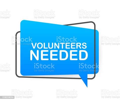 자원봉사자들은 연설 풍선에 글을 써야 했습니다 광고 기호입니다 벡터 스톡 일러스트레이션입니다 자원봉사에 대한 스톡 벡터 아트 및 기타 이미지 Istock