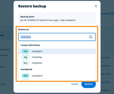 Backup And Restore Support Center